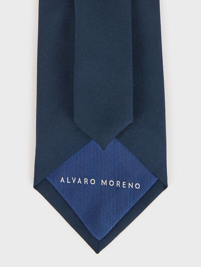 CORBATA LISA MATE AZUL MARINO