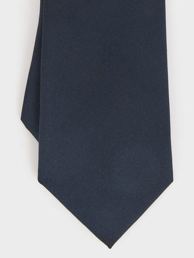 CORBATA LISA MATE AZUL MARINO