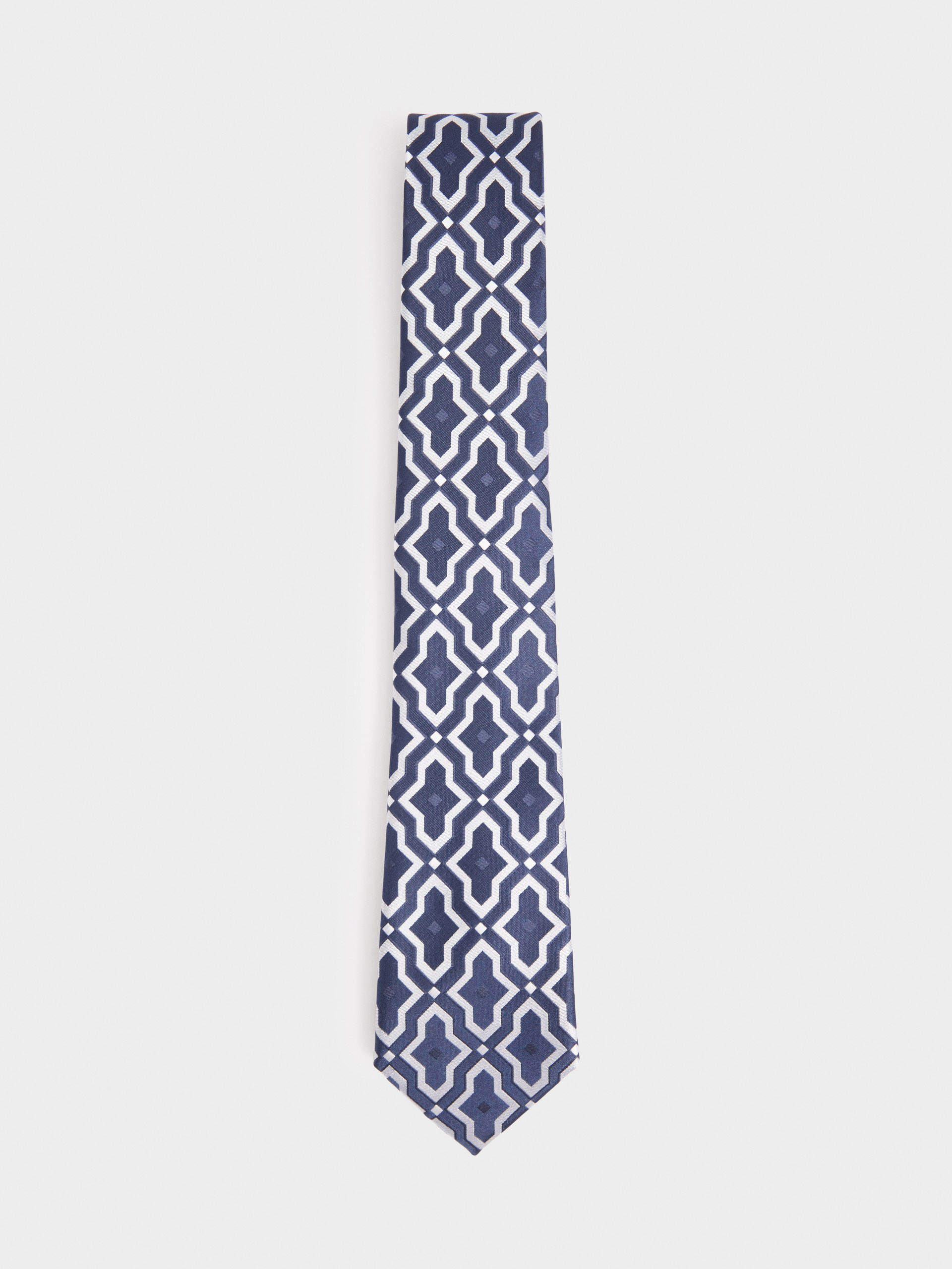 CORBATA JACQUARD MF AZUL MARINO