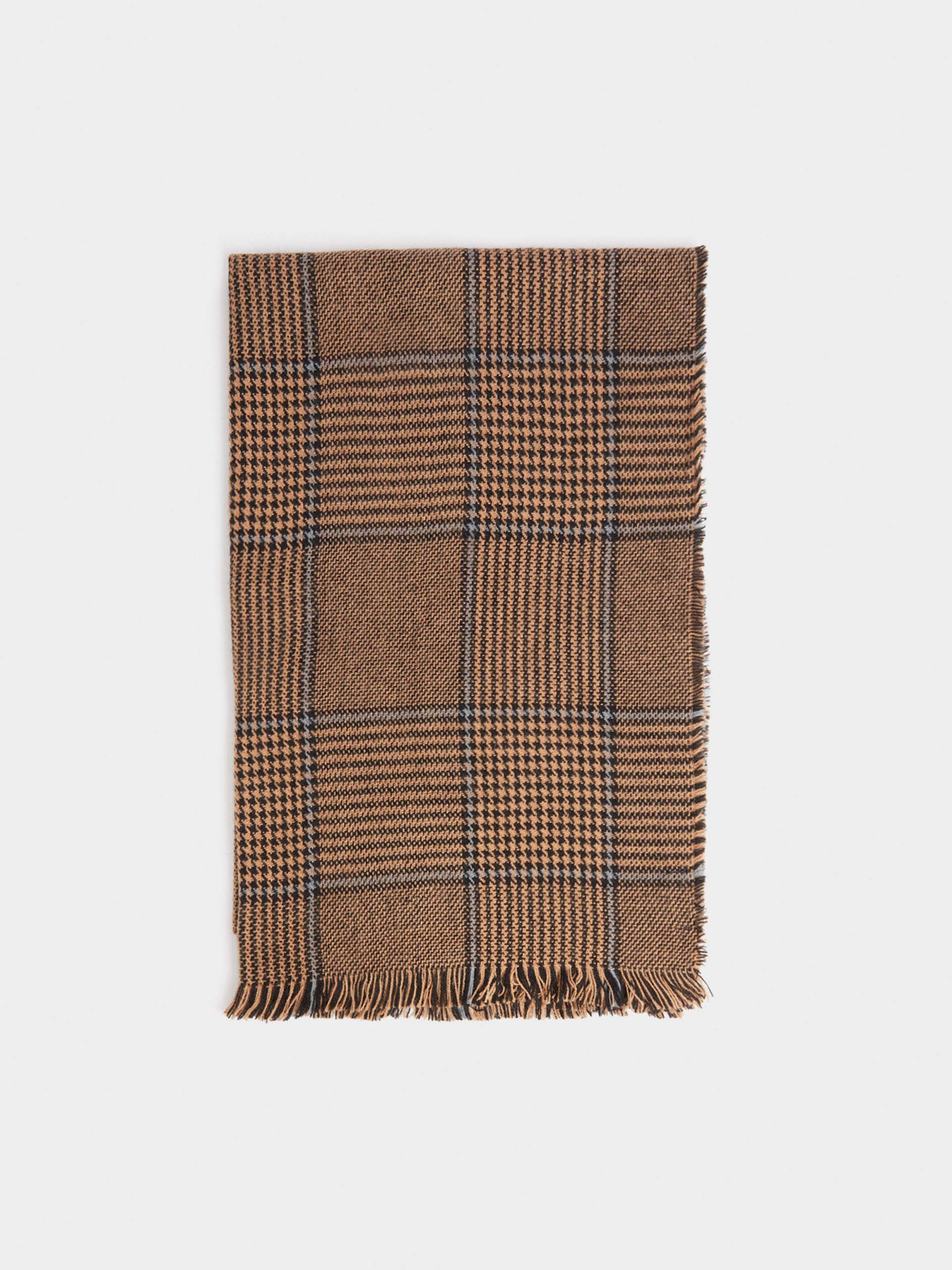 BUFANDA CHECKS MARRÓN