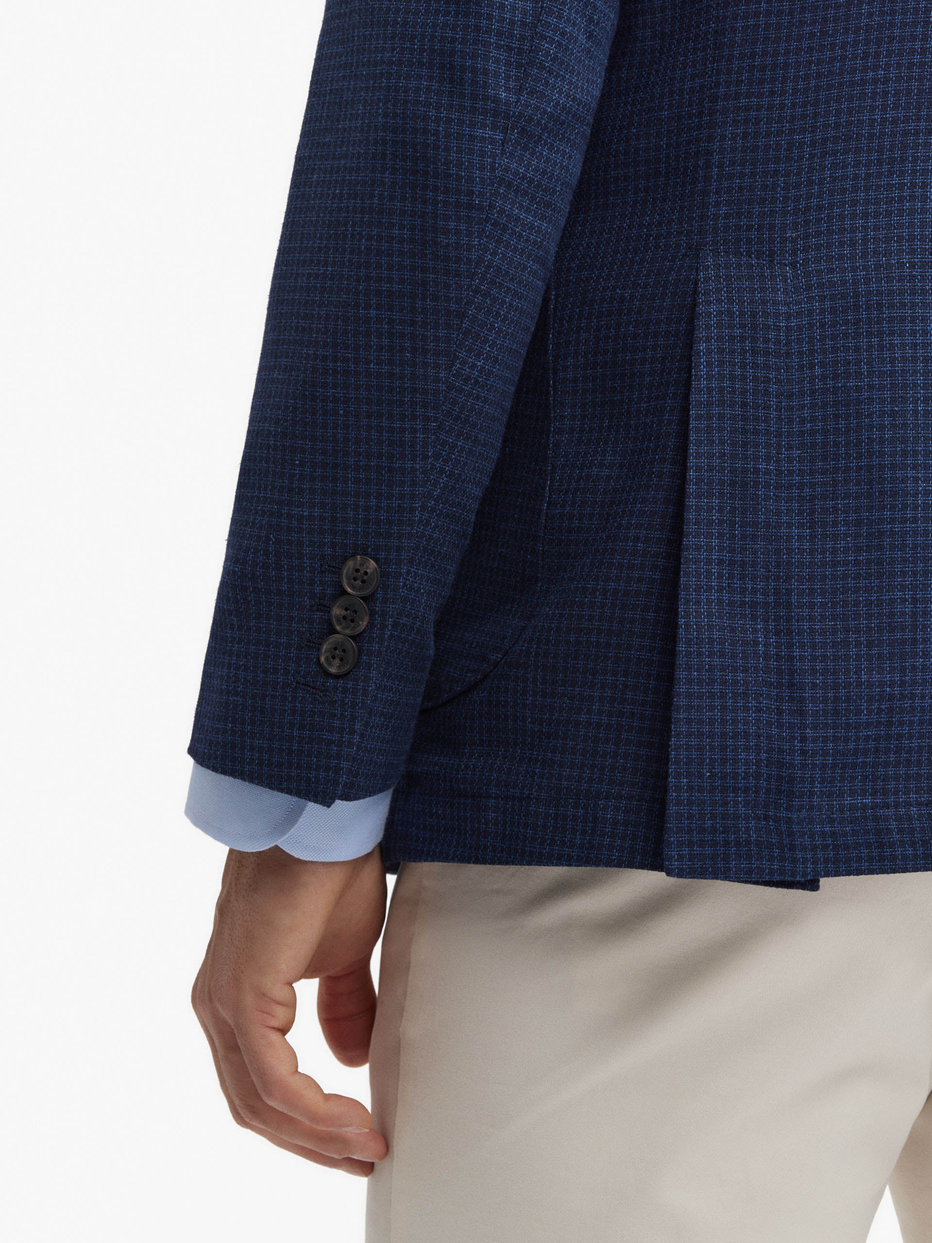 AMERICANA MICRO CHECKS AZUL MARINO