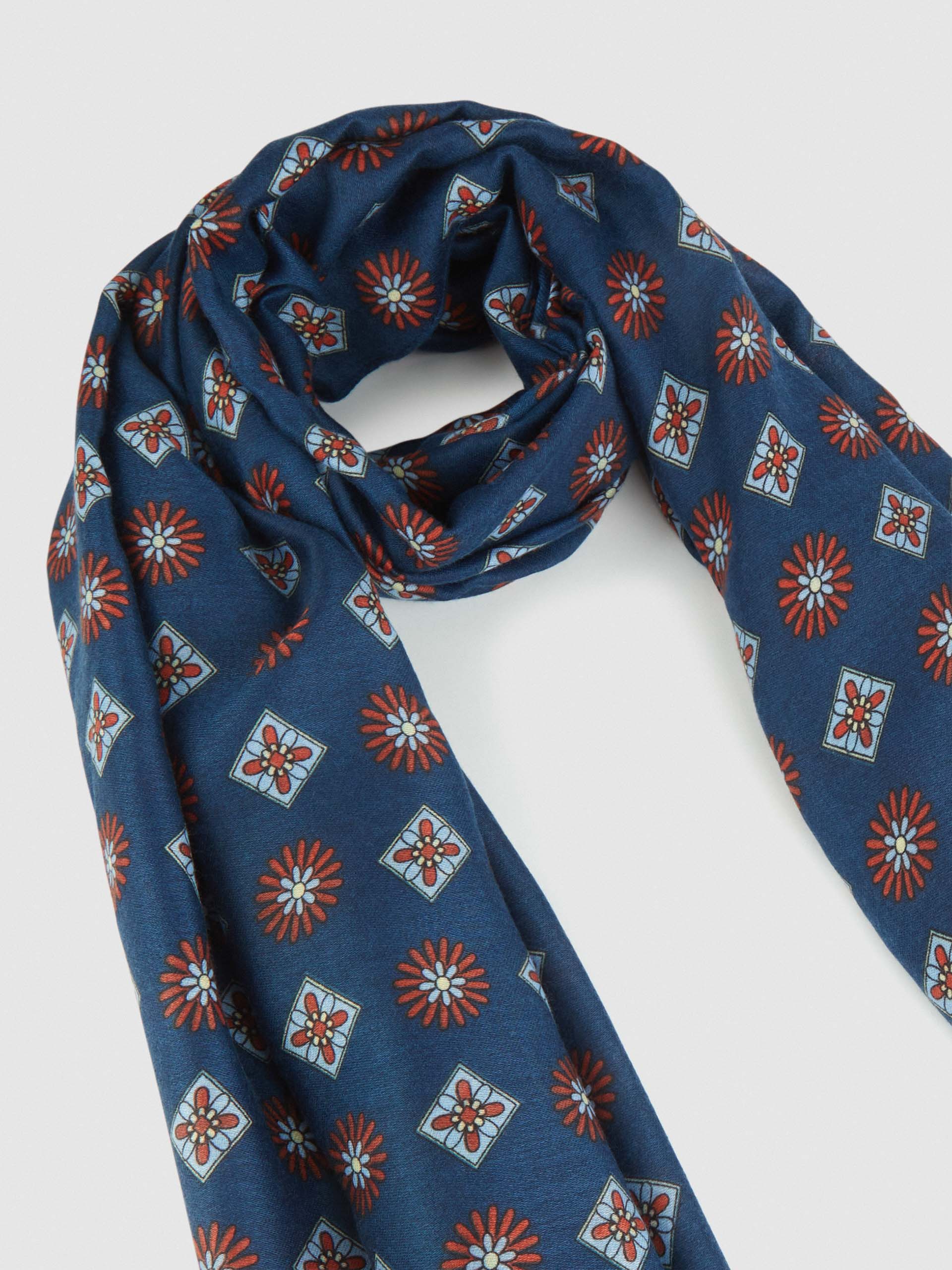 FOULARD PRINT AZUL MARINO