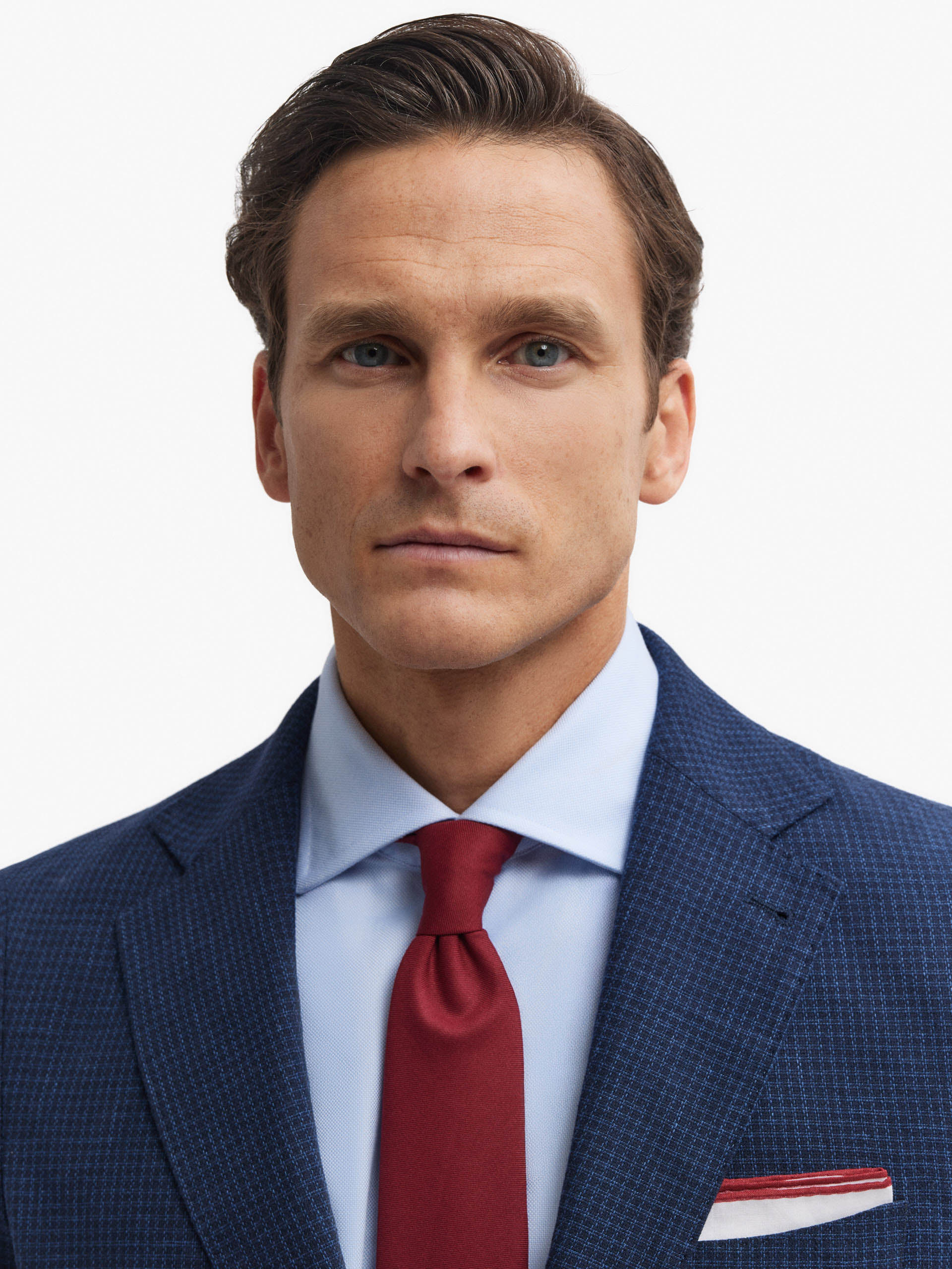 AMERICANA MICRO CHECKS AZUL MARINO