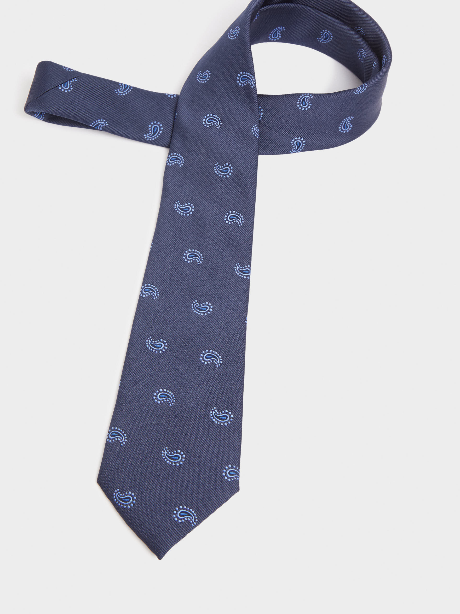 CORBATA JACQUARD MF AZUL MARINO