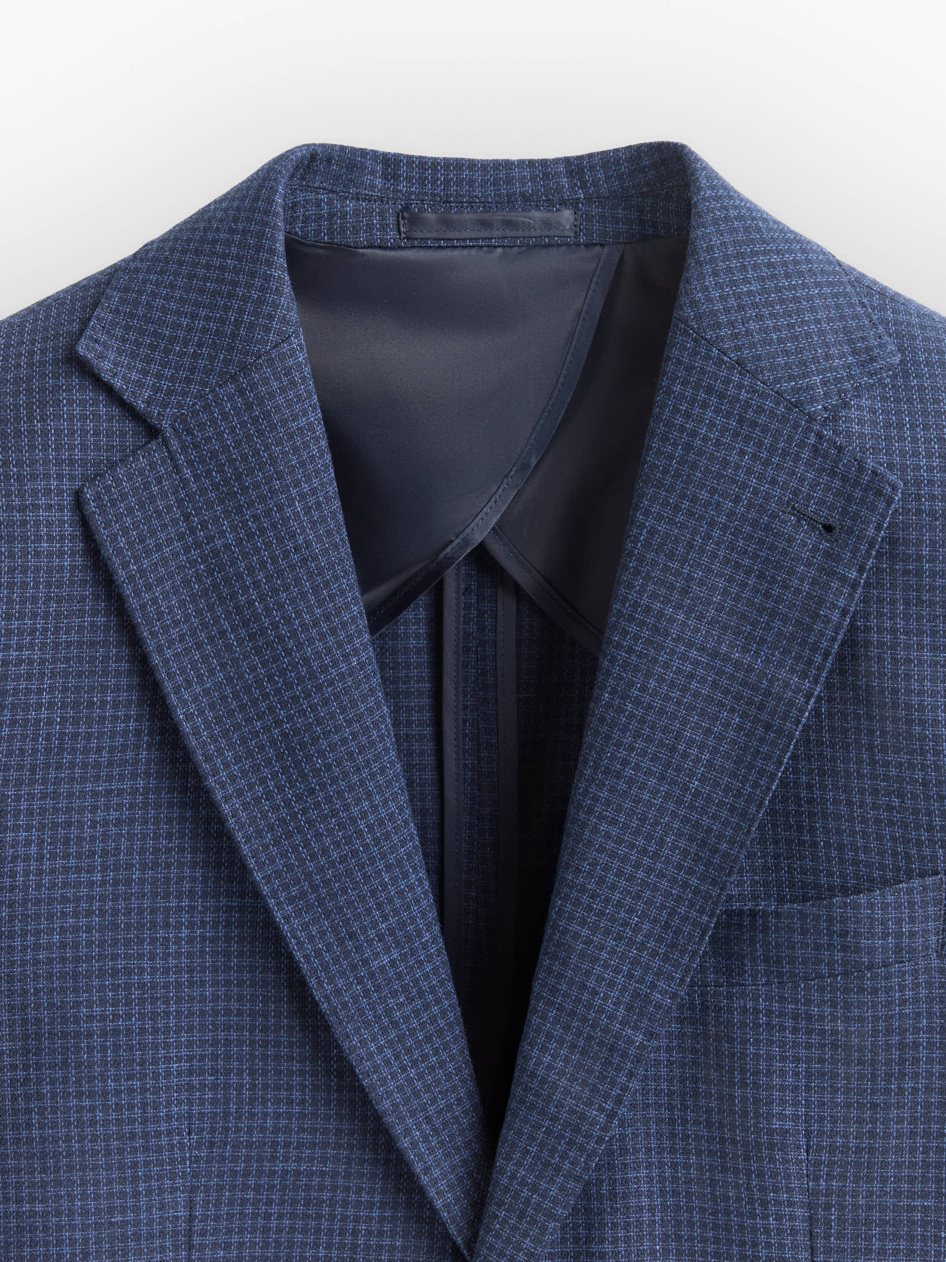 AMERICANA MICRO CHECKS AZUL MARINO