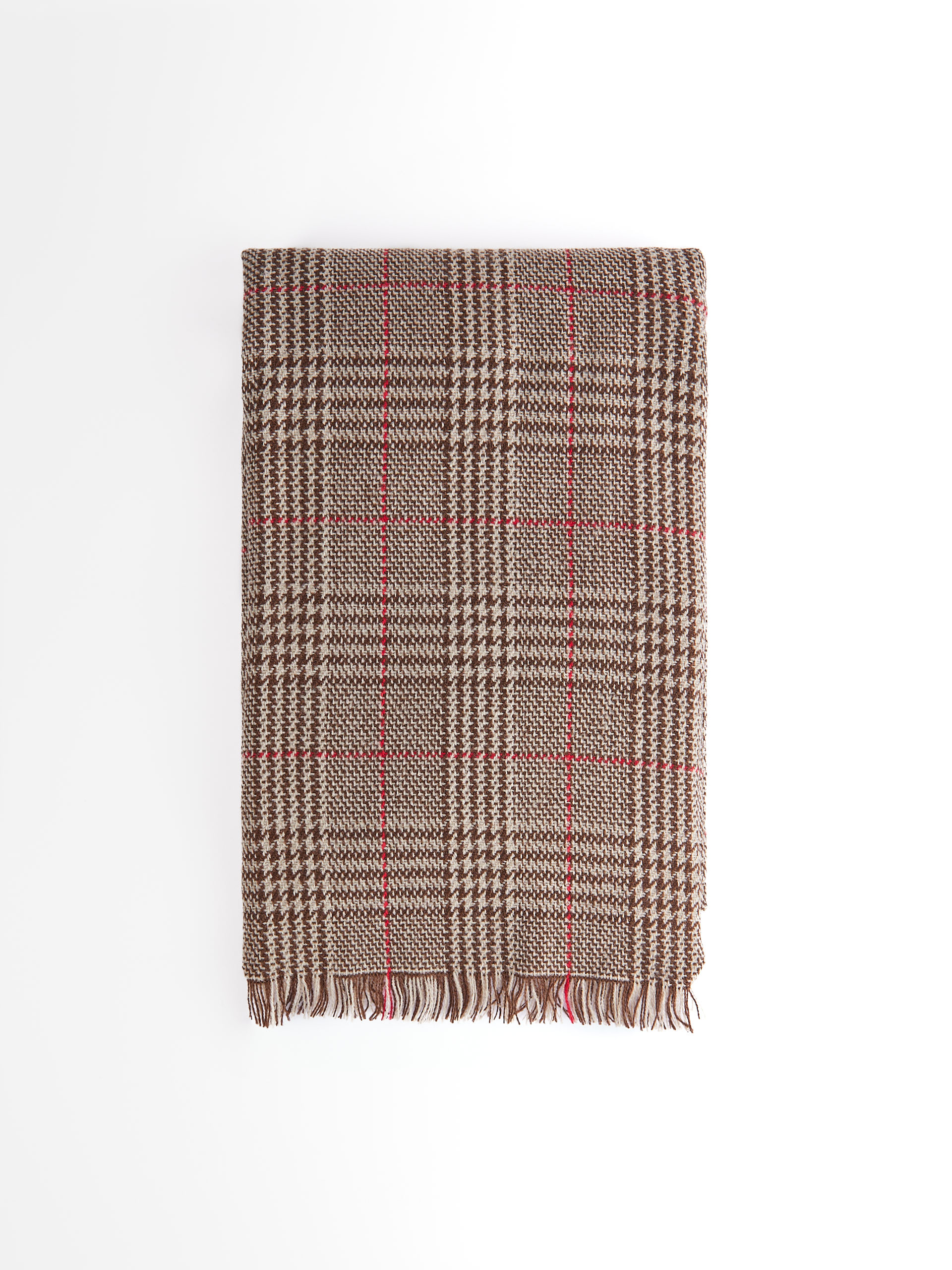 BUFANDA WALES CHECKS MARRÓN