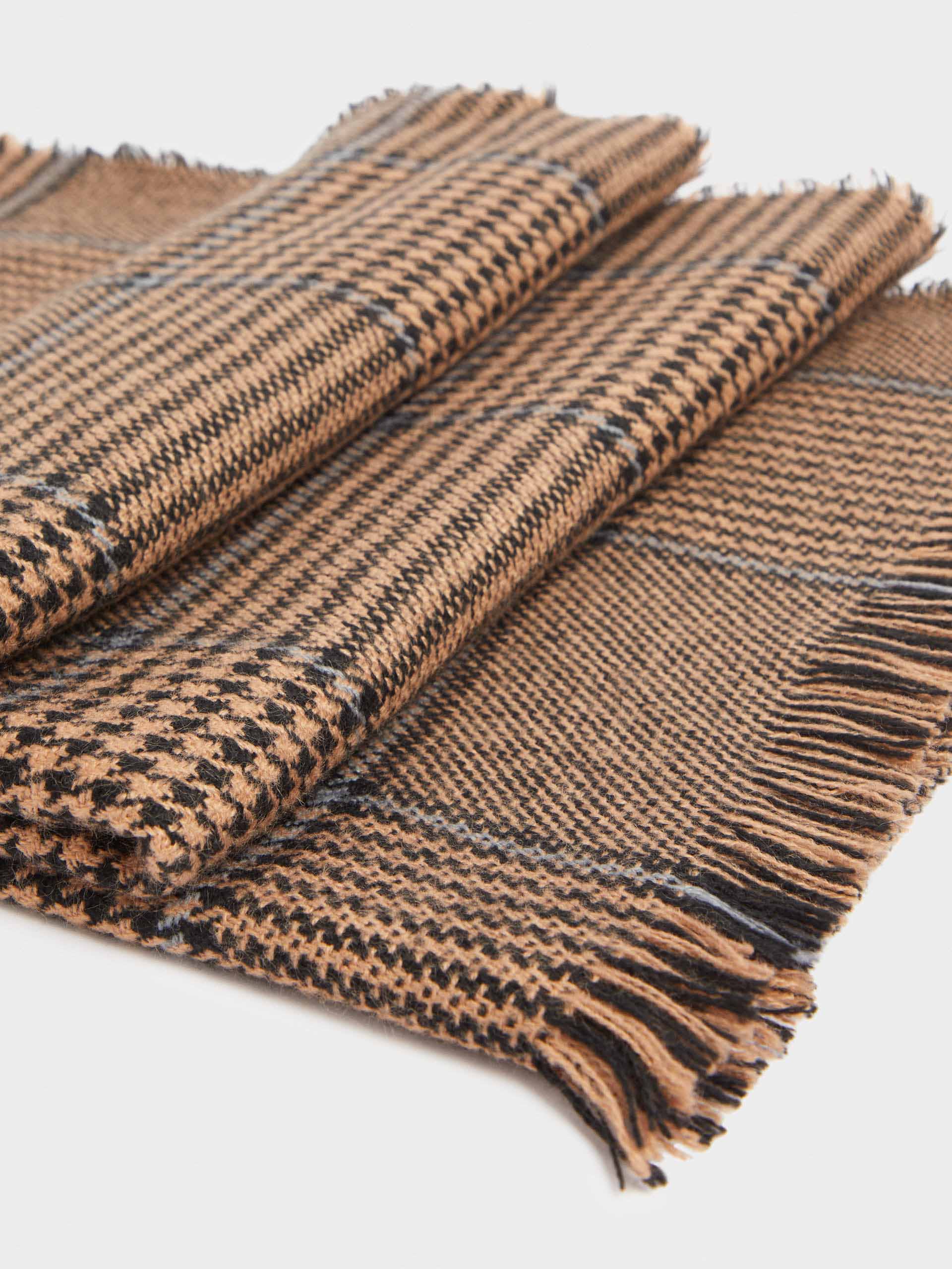 BUFANDA CHECKS MARRÓN