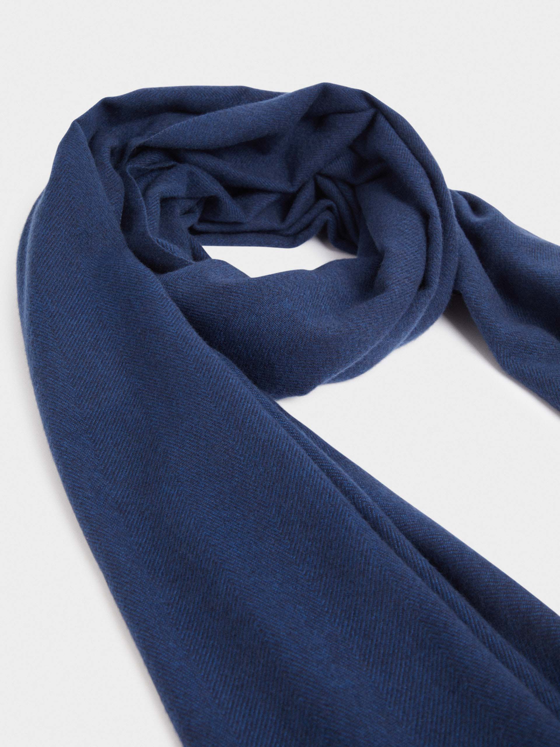 BUFANDA ESPIGA AZUL MARINO
